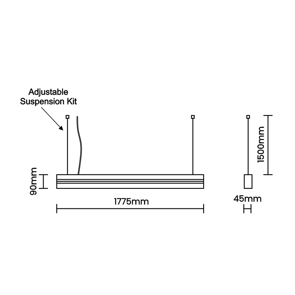 Twinline P OPD 180 - 42W | Abby Lighting