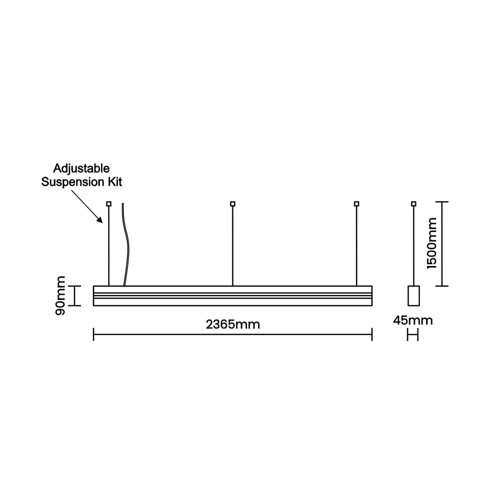 Twinline P OPD 240 - 40W | Abby Lighting